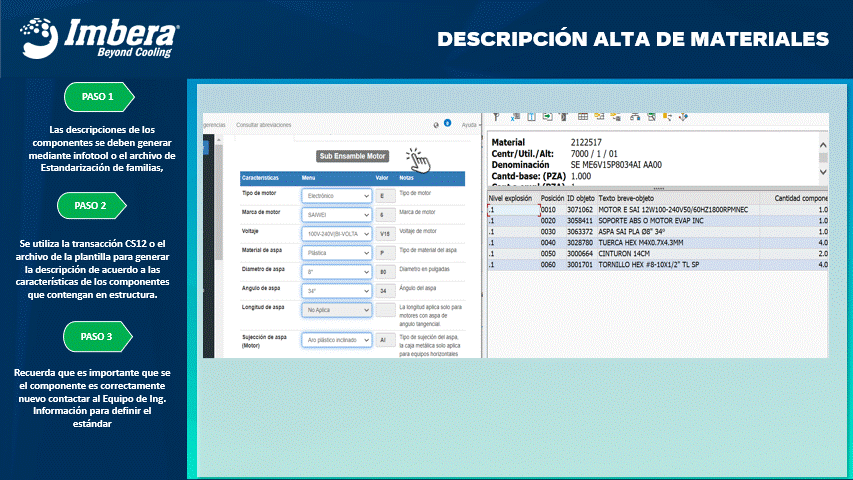 ALTA DE MATERIAL